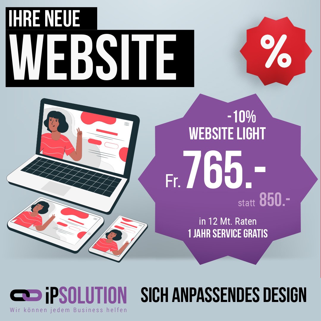 Landingpage erstellen - IPSOLUTION Agentur Webagentur in der Schweiz